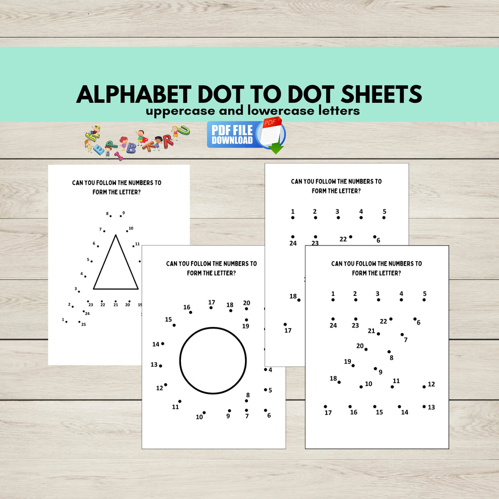 Alphabet A to Z Dot to Dot Worksheets – magicalminikids