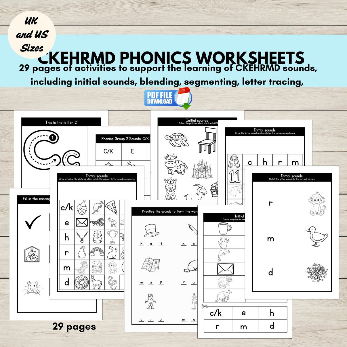 Phonics Worksheets for Group 2 PDF – magicalminikids