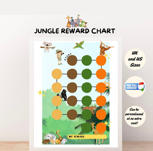Kids Jungle Safari Animals Reward Chart – magicalminikids