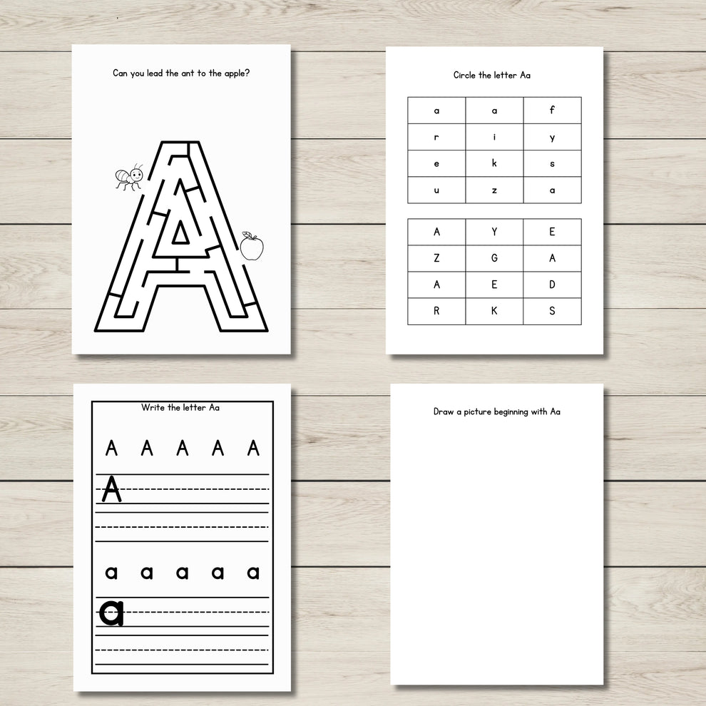 Alphabet Activity Workbook for Preschool & Kindergarten – magicalminikids