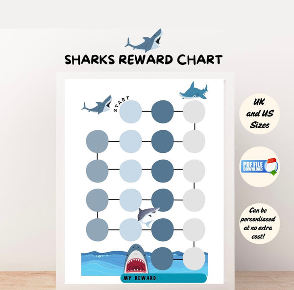 Shark Kids Reward Chart Printable – magicalminikids