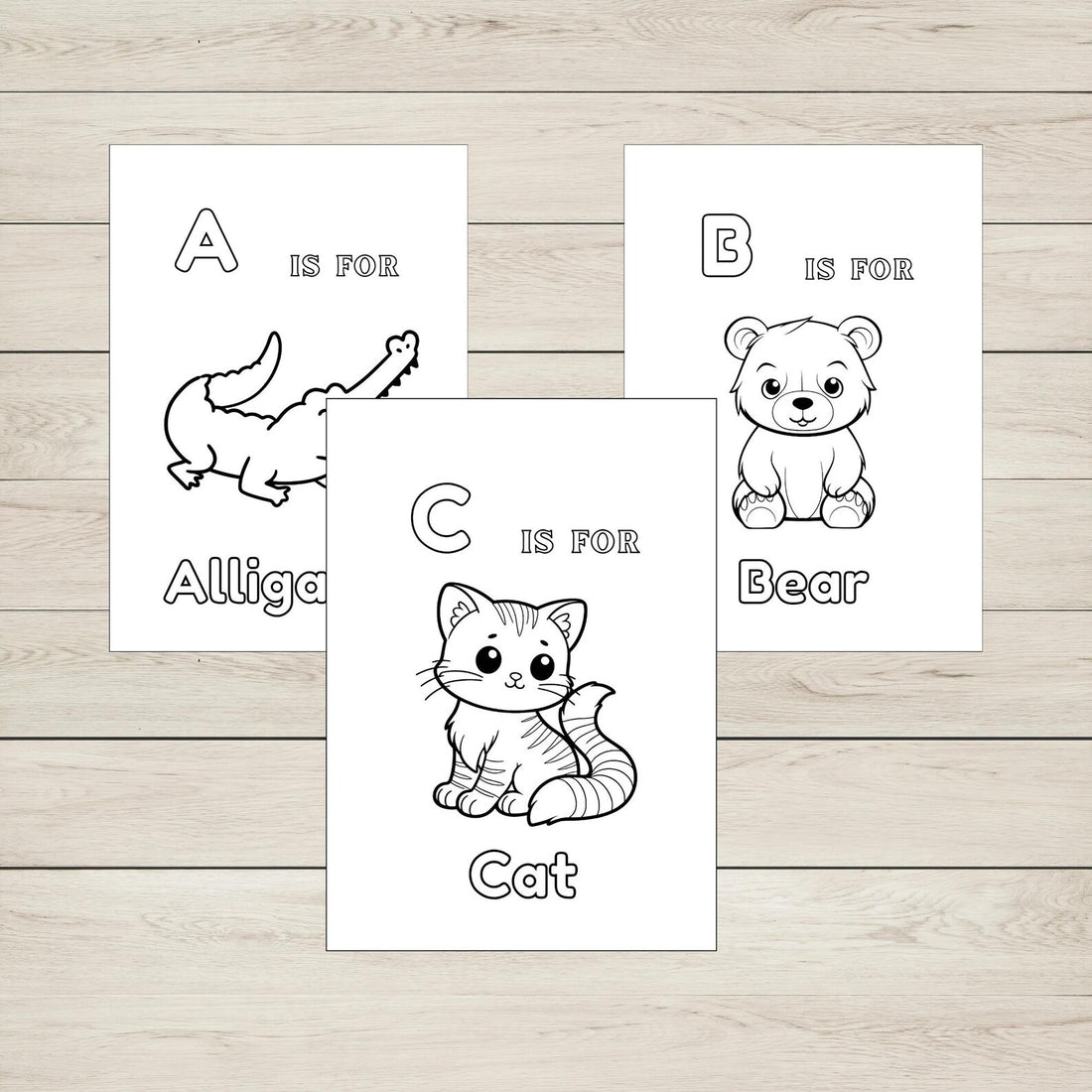 Animal Alphabet Colouring Pages-Printable A to Z Learning for Kids ...